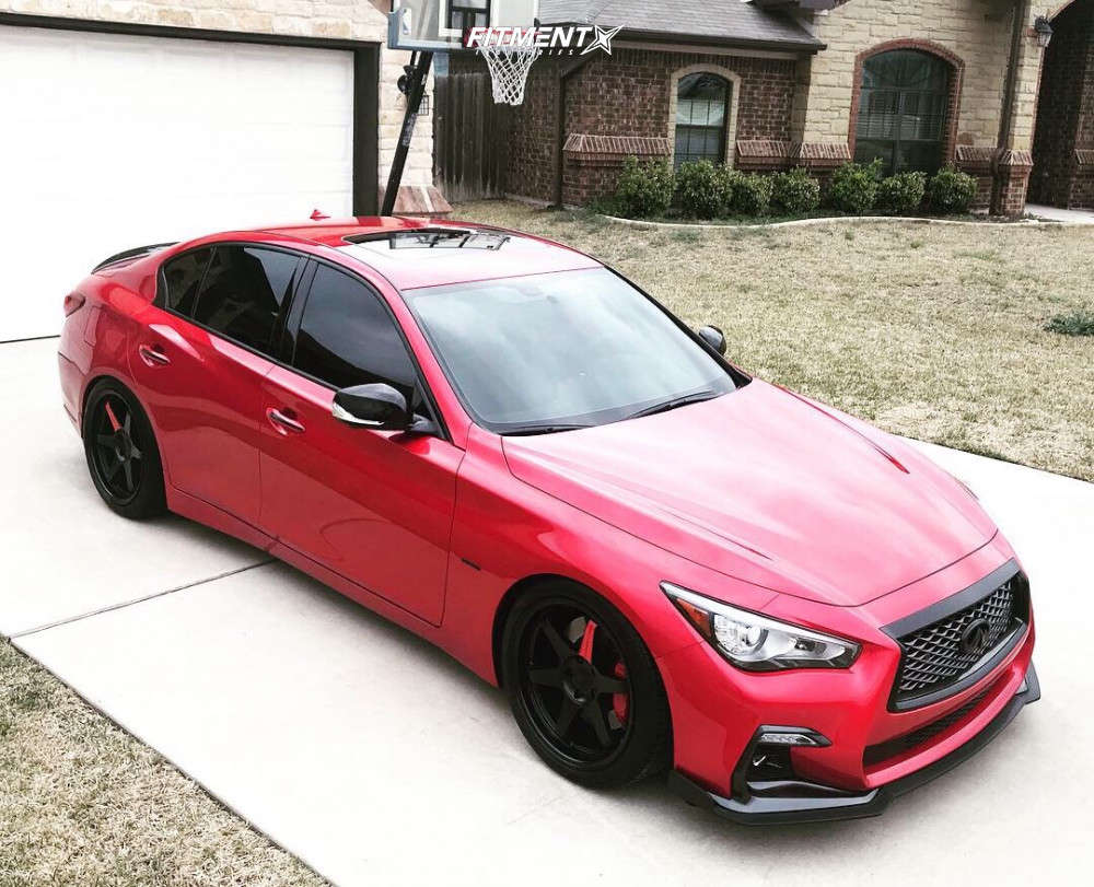 2018 INFINITI Q50 Red Sport with 19x9.5 Varrstoen Es2 and Landsail ...