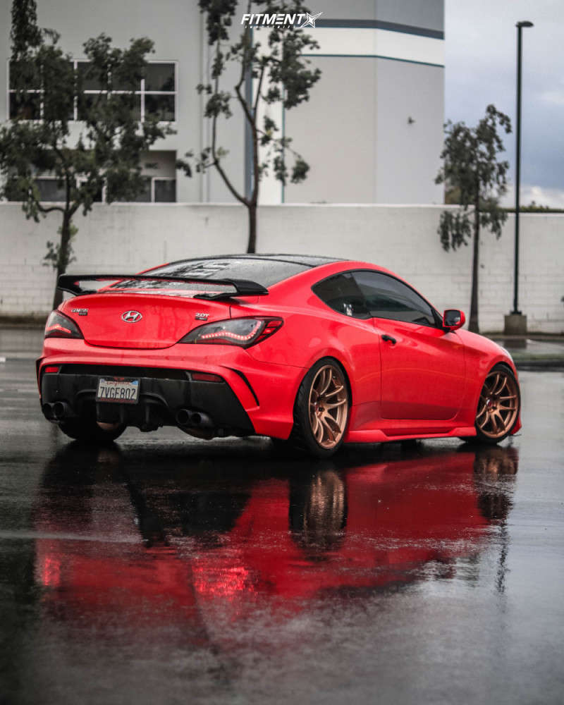 2014 Hyundai Genesis Coupe 2.0T R-Spec with 18x9.5 ESR Sr08 and Federal 235x35 on Coilovers ...