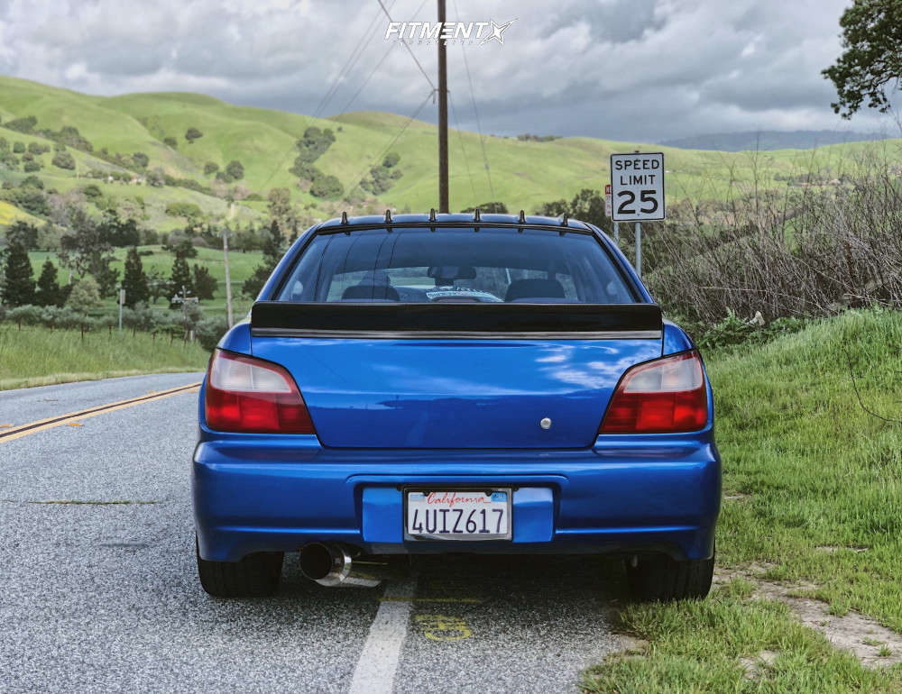 2002 Subaru Impreza WRX AWD 4dr Sedan (2.0L 4cyl Turbo 5M) with 18x8.5 Advan Racing RGII and ...