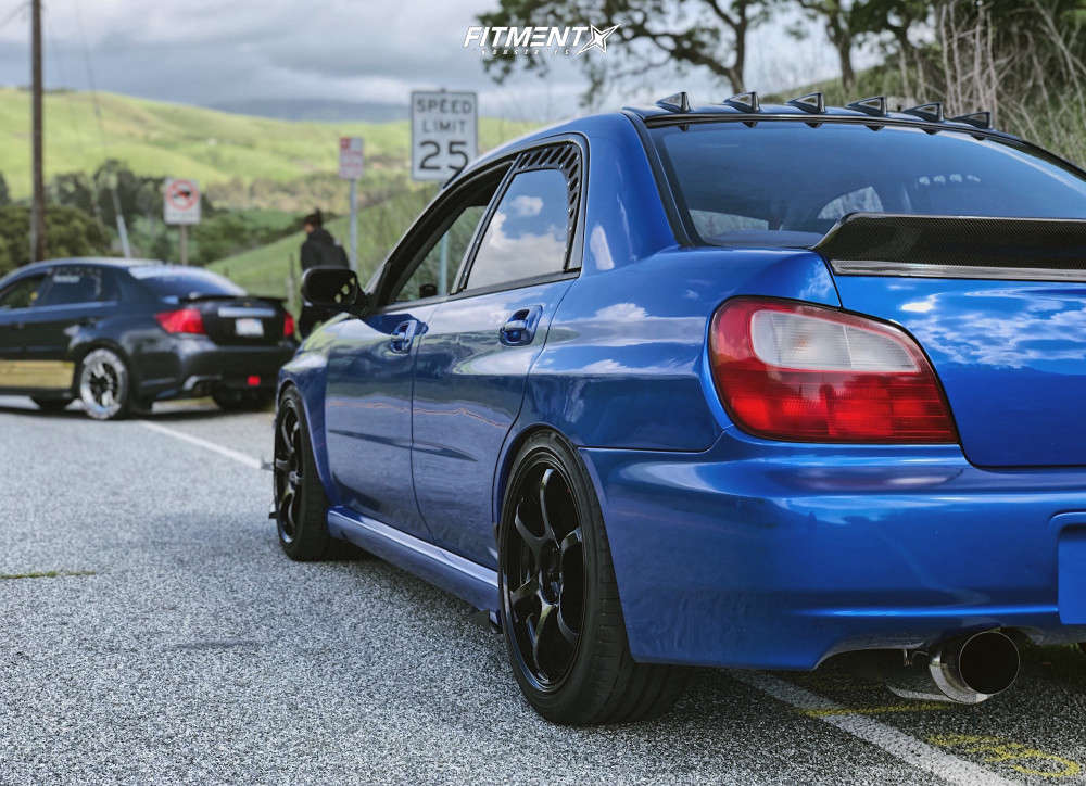 2002 Subaru Impreza WRX AWD 4dr Sedan (2.0L 4cyl Turbo 5M) with 18x8.5 Advan Racing RGII and ...