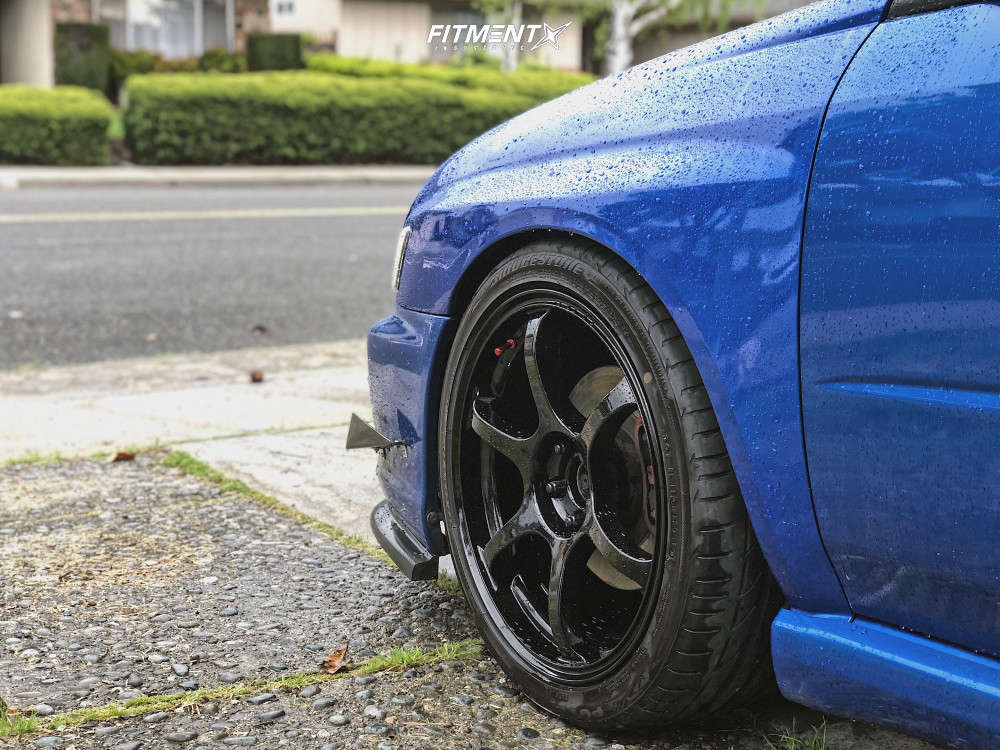 2002 Subaru Impreza WRX AWD 4dr Sedan (2.0L 4cyl Turbo 5M) with 18x8.5 Advan Racing RGII and ...