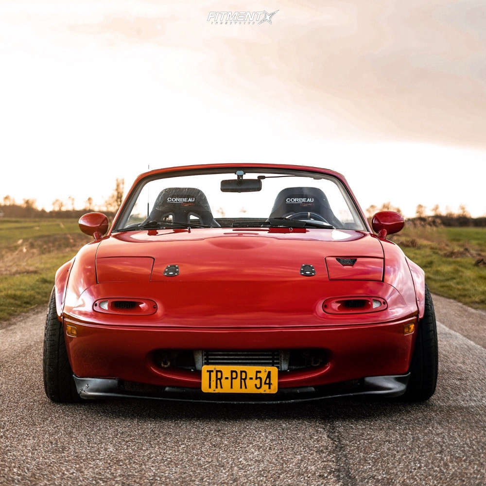 1990 Mazda MX-5 Miata Base with 15x9 Japan Racing Jr19 and Bridgestone ...