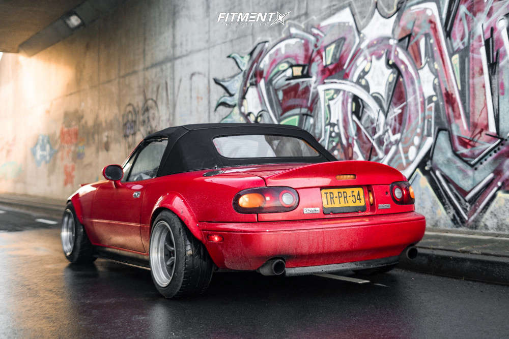 1990 Mazda MX-5 Miata Base with 15x9 Japan Racing Jr19 and Bridgestone ...