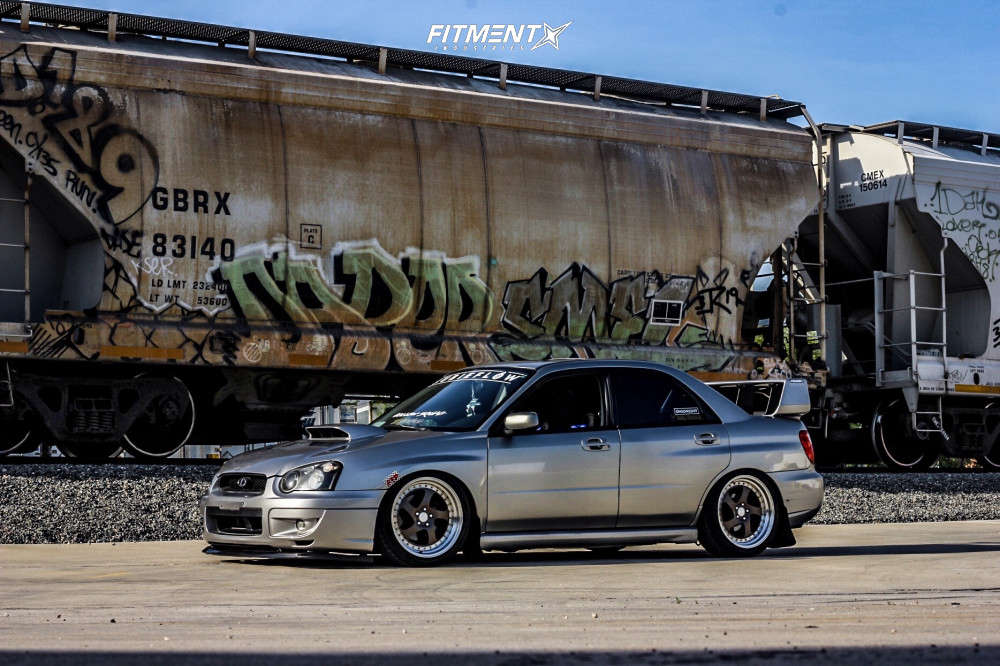 2005 Subaru Impreza WRX with 18x9.5 ESR Sr02 and Lexani 235x40 on ...
