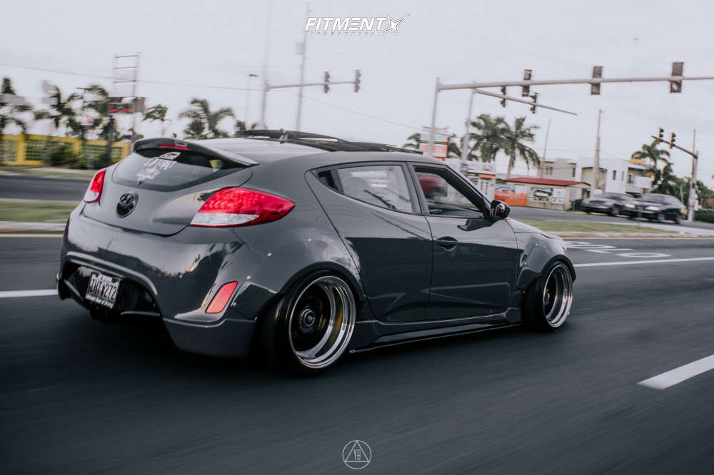 2013 Hyundai Veloster Base with 18x11 Work Vs Xx and Achilles 225x35 on ...