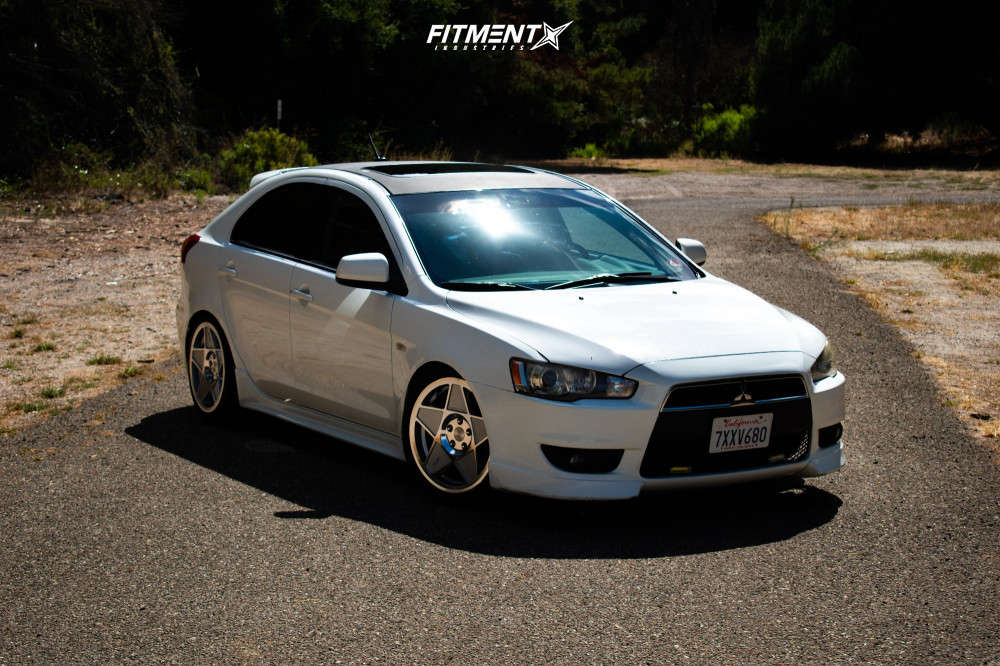 2010 Mitsubishi Lancer GTS Sportback with 18x8.5 3SDM 0.05 and Nankang ...