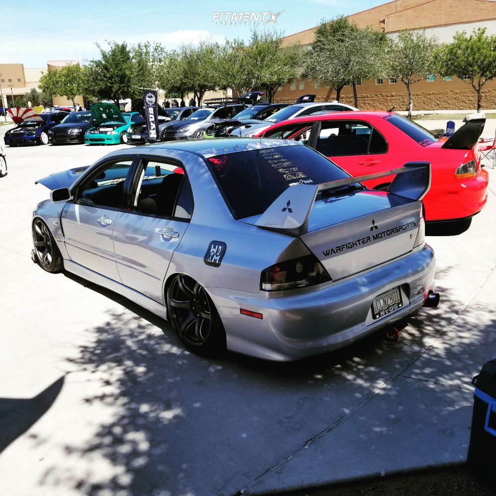 2003 Mitsubishi Lancer Evolution with 18x9.5 Gram Lights 57c6 and ...