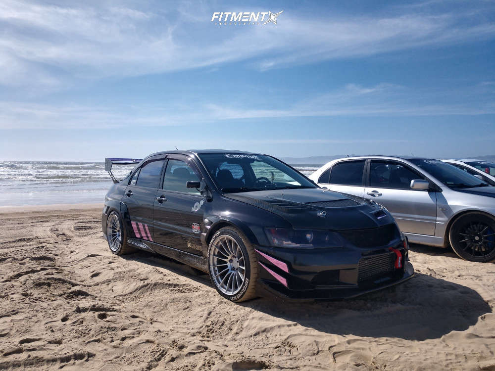 2003 Mitsubishi Lancer Evolution with 18x10.5 Enkei Rs05-rr and ...