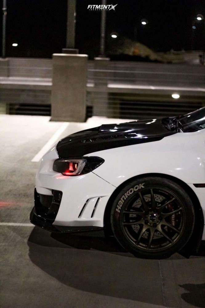 2015 Subaru WRX STI Limited with 18x9.5 Work Emotion Cr Kiwami and Hankook 265x35 on Coilovers ...