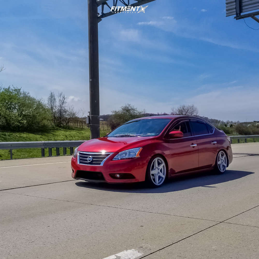 2014 Nissan Sentra S with 18x8.5 Rotiform Wgr and Federal 225x35 on ...