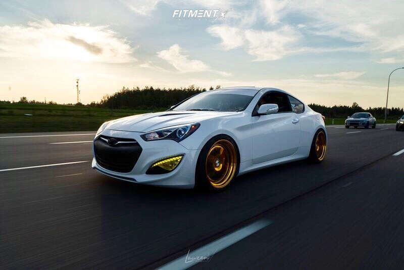2016 Hyundai Genesis Coupe 3.8 GT with 19x9.5 ESR Sr02 and Zeta 255x35 ...
