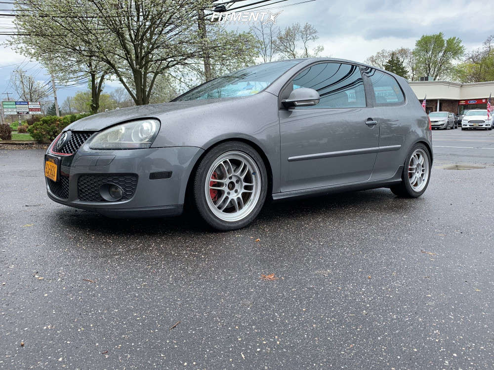 2006 Volkswagen GTI Base with 17x8 Enkei RPF1 and Continental 225x45 on Coilovers | 686782 ...
