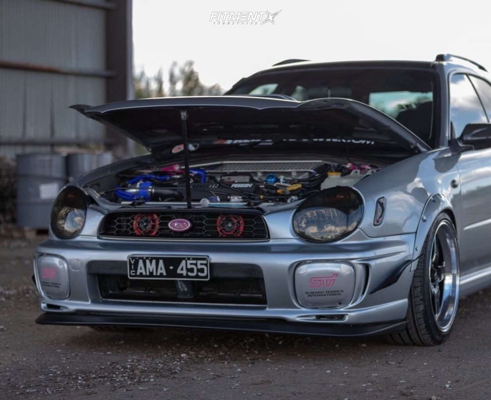 2001 Subaru WRX Base with 18x9.5 Cosmis Racing R5 and Nitto 235x35 on ...