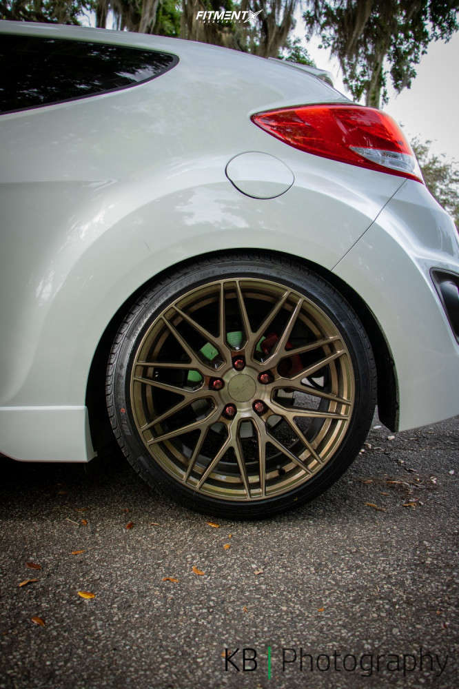 2016 Hyundai Veloster Turbo with 18x9.5 F1R F103 and Westlake 225x40 on ...