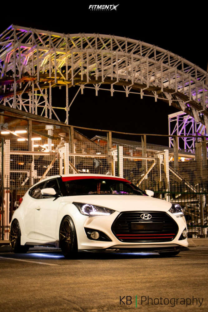 2016 Hyundai Veloster Turbo with 18x9.5 F1R F103 and Westlake 225x40 on ...