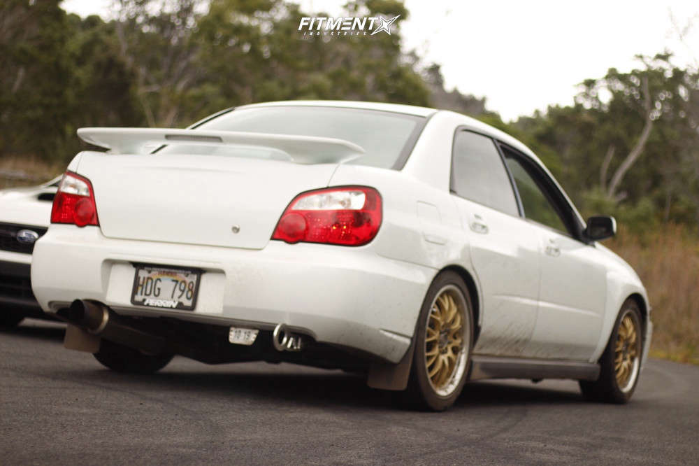 2004 Subaru Impreza WRX with 17x7.5 Drag Dr19 and Kumho 215x45 on ...