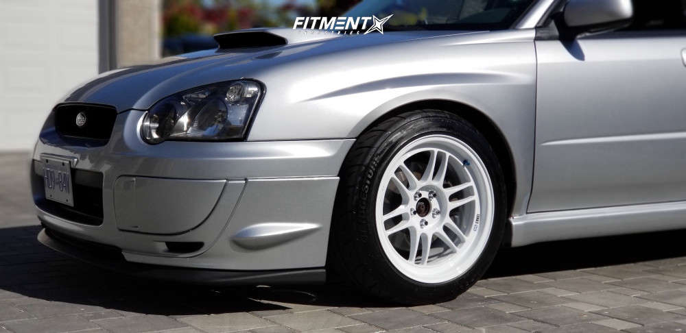 2004 Subaru Impreza WRX with 17x9 Enkei RPF1 and Bridgestone 235x45 on Coilovers | 690903 ...