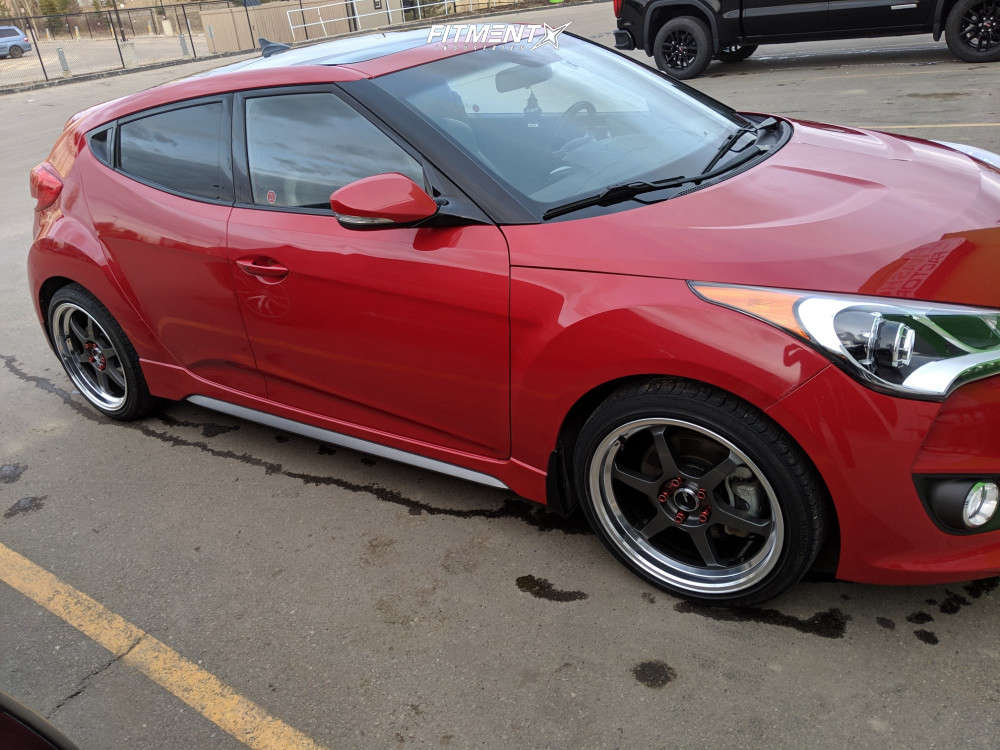 2017 Hyundai Veloster Turbo with 18x8.5 Fast Wheels FC06 and Kumho ...