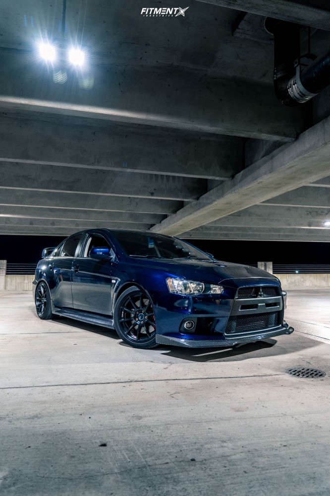 2014 Mitsubishi Lancer Evolution GSR with 18x9.5 SSR Gtv02 and Michelin ...