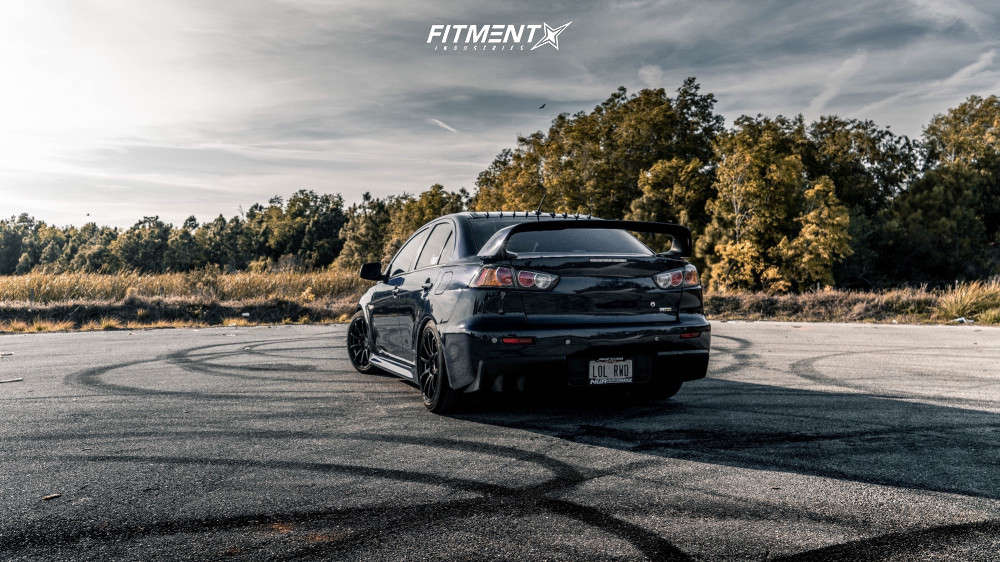 2014 Mitsubishi Lancer Evolution GSR with 18x9.5 SSR Gtv02 and Michelin ...