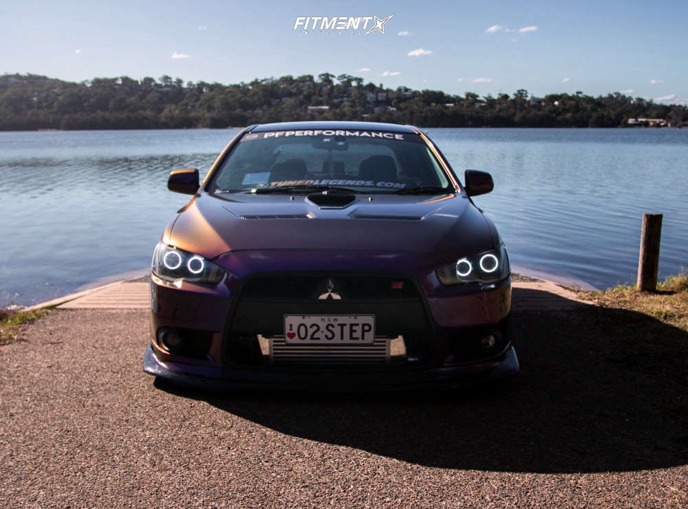 2009 Mitsubishi Lancer Ralliart with 18x9.5 Volk Te37 and Nitto 225x40 ...