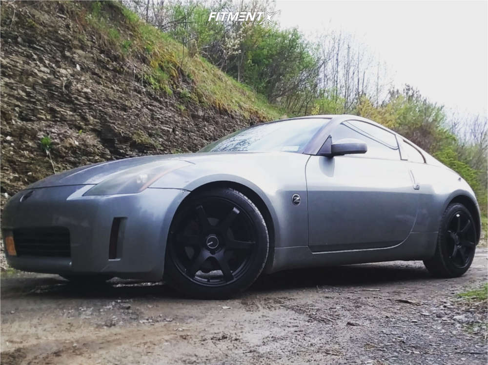 2005 Nissan 350Z Base with 18x8.5 Enkei T6s and Nankang 225x45 on Stock ...