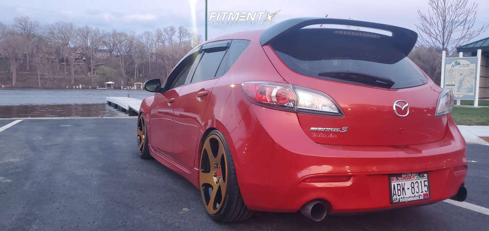 2010 Mazda MazdaSpeed3 Base with 18x8.5 Rotiform Tmb and Hankook 215x35 ...