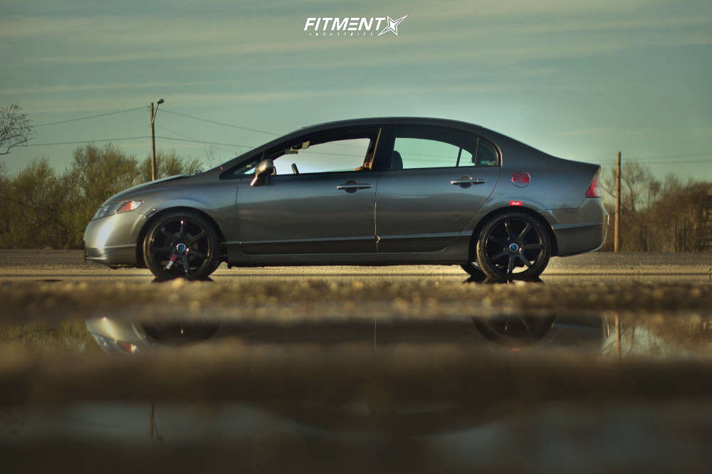 2007 Honda Civic LX with 18x8 Mach Me7 and Bridgestone 215x45 on Stock ...