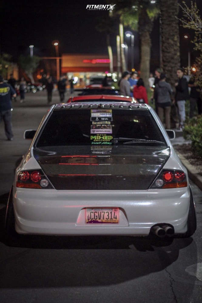 2003 Mitsubishi Lancer Evolution with 18x10.5 Work Equip E05 and ...