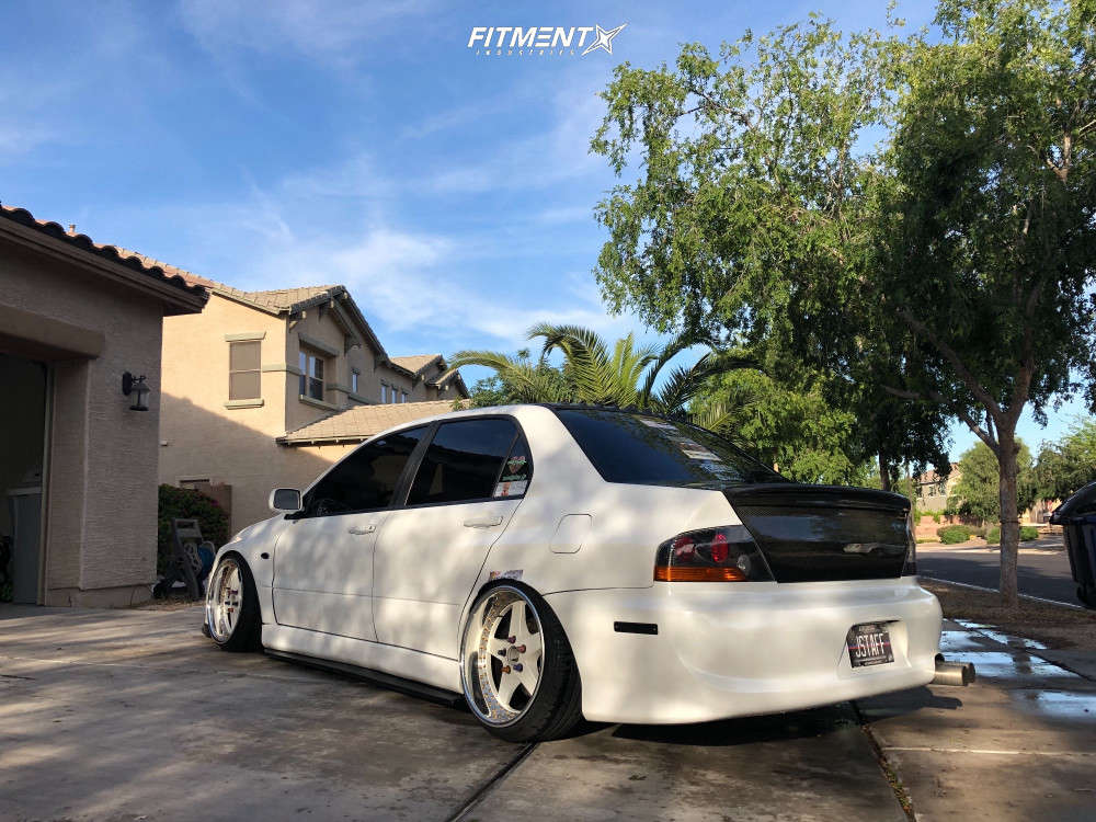2003 Mitsubishi Lancer Evolution with 18x10.5 Work Equip E05 and ...