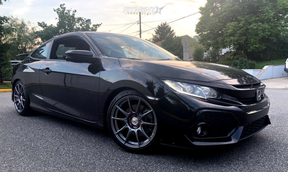 2018 Honda Civic Si with 18x8.5 SSR Gtx01 and Michelin 225x40 on Lowering Springs | 701907 ...
