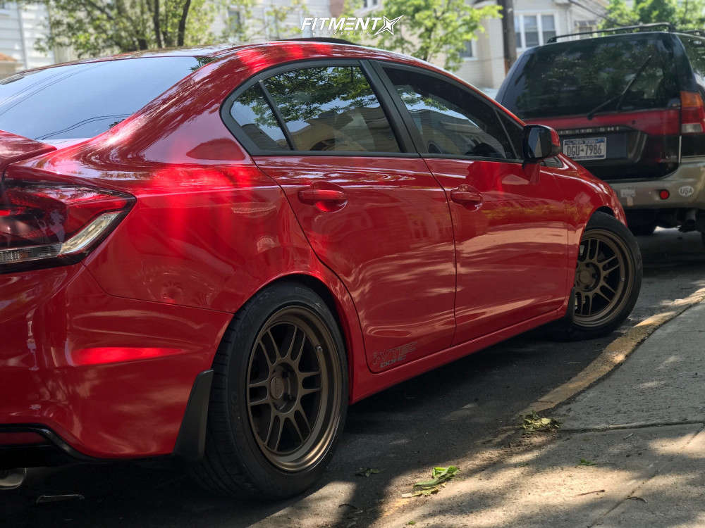 2013 Honda Civic Si with 17x9 ESR Sr11 and Kumho 235x45 on Coilovers ...