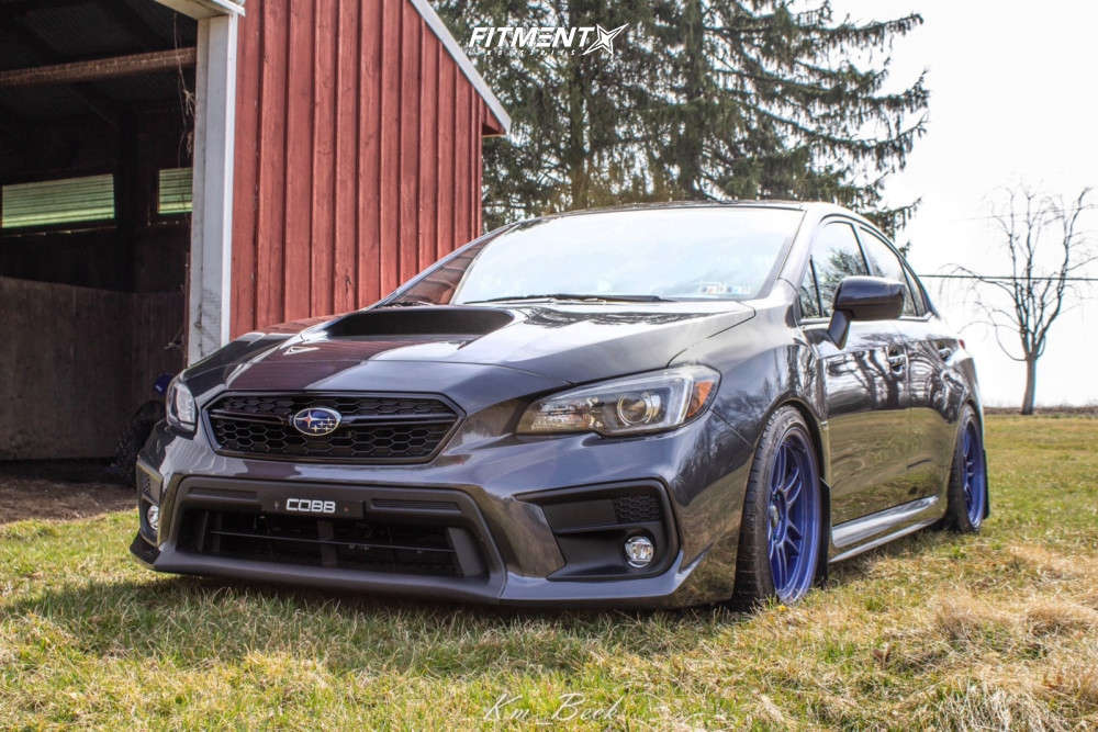 2018 Subaru WRX Limited with 18x9.5 Enkei RPF1 and Dunlop 245x40 on Coilovers | 702480 | Fitment ...