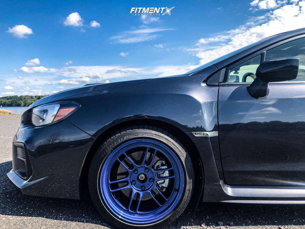 2018 Subaru WRX Limited with 18x9.5 Enkei RPF1 and Dunlop 245x40 on Coilovers | 702480 | Fitment ...