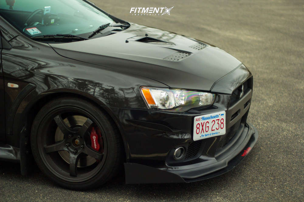 2014 Mitsubishi Lancer Evolution GSR with 18x9.5 Rays Engineering 57cr ...