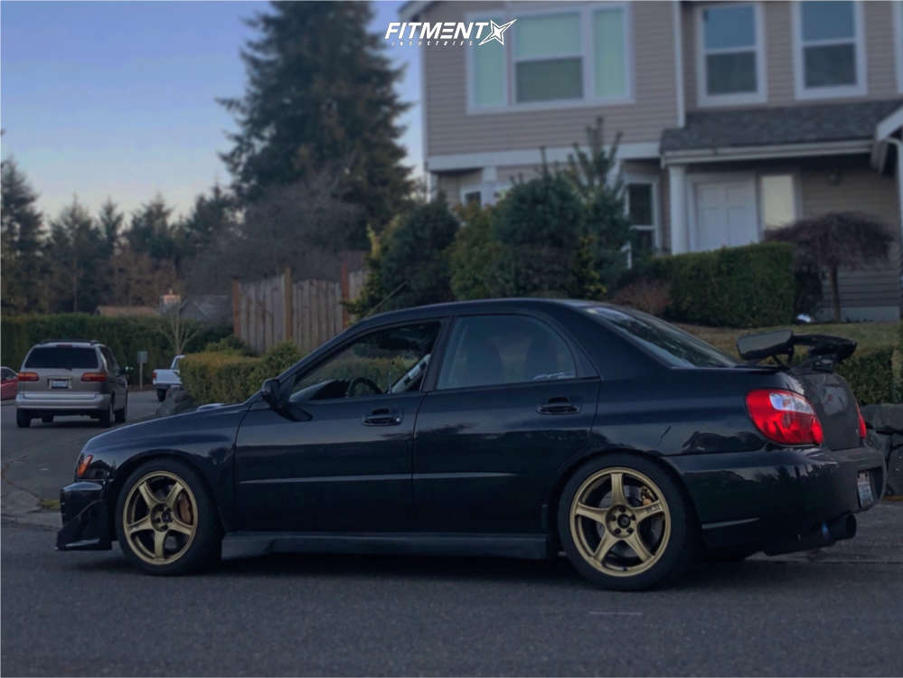 2002 Subaru Impreza WRX AWD 4dr Sedan (2.0L 4cyl Turbo 5M) with 17x8.5 ...