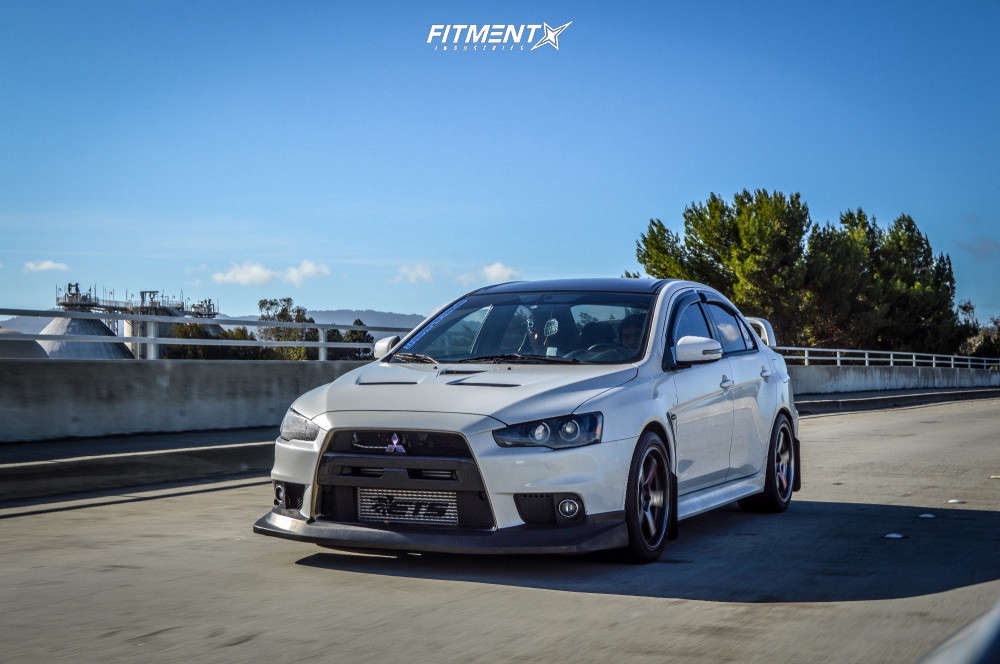 2015 Mitsubishi Lancer Evolution GSR with 18x9.5 Varrstoen Es9 and ...