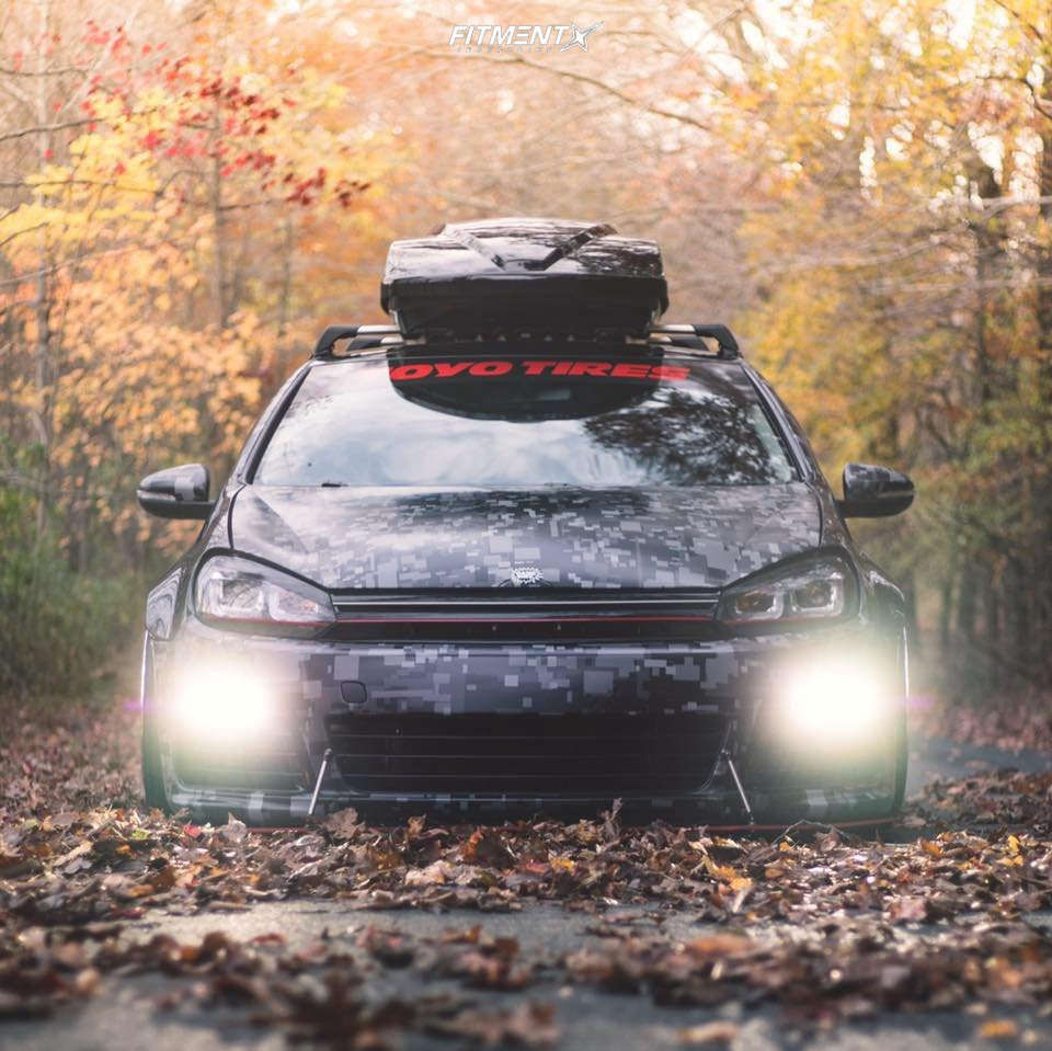 2011 Volkswagen Golf Base with 17x8 Rotiform Rse and Riken 225x45 on ...