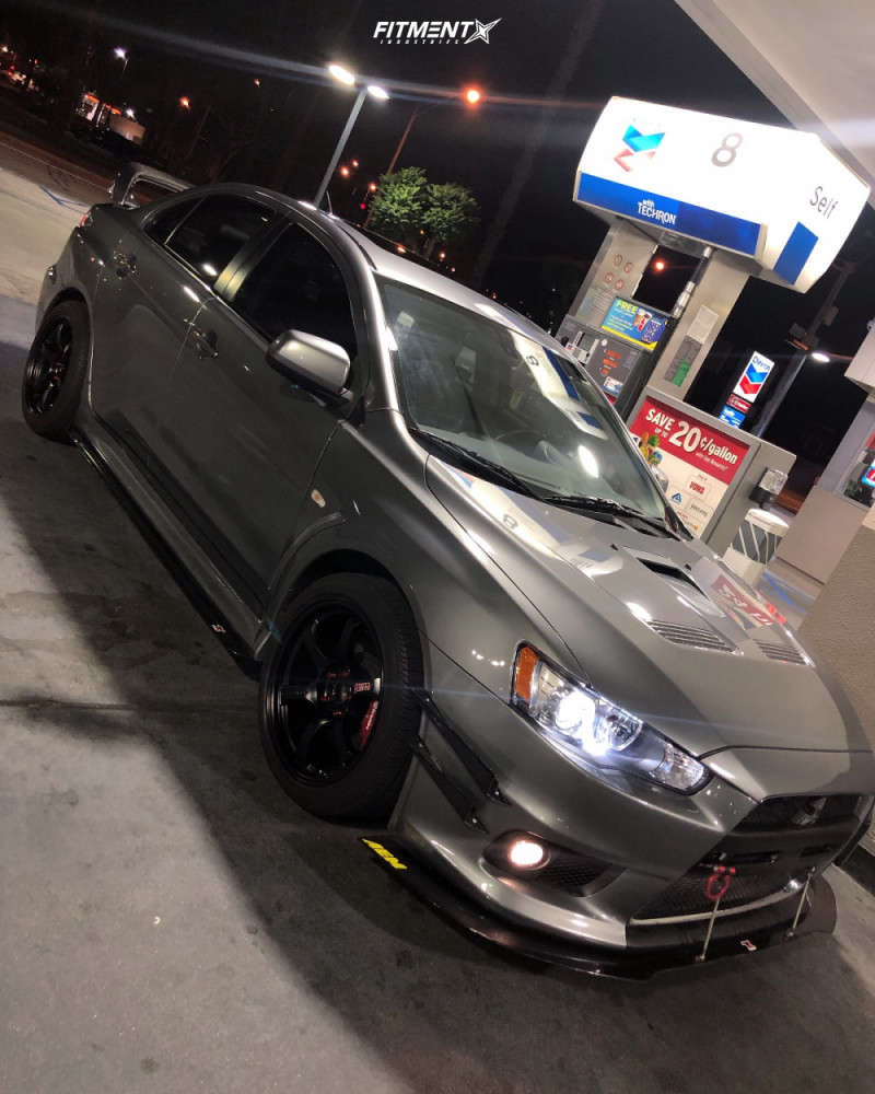 2013 Mitsubishi Lancer Evolution MR with 18x9.5 Rays Engineering 57DR ...