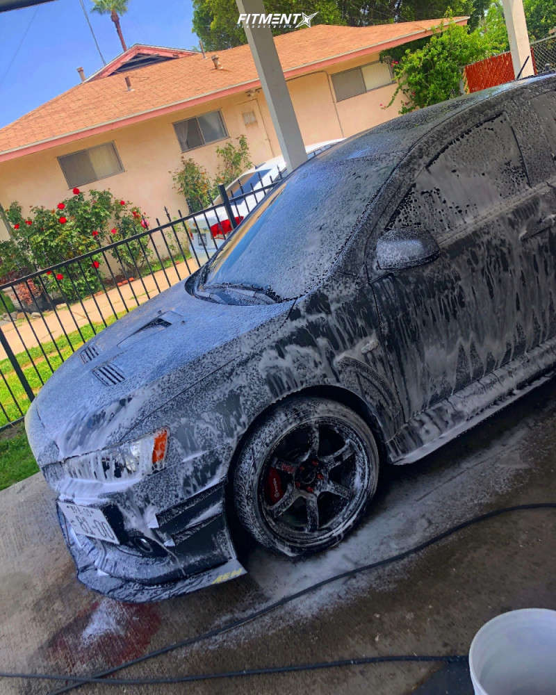 2013 Mitsubishi Lancer Evolution MR with 18x9.5 Rays Engineering 57DR ...