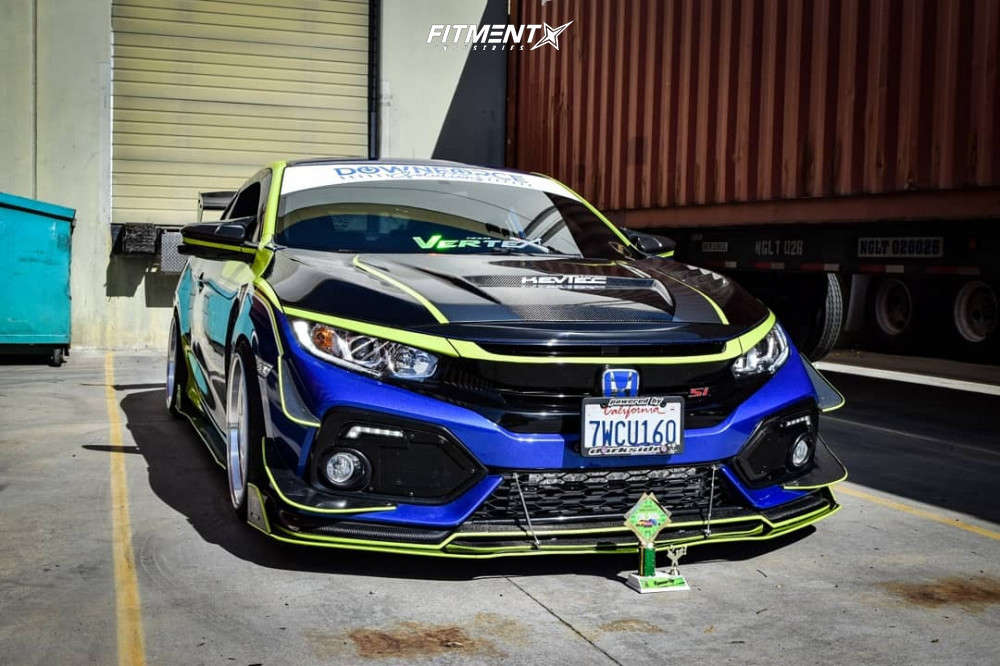 2017 Honda Civic Si with 18x9.5 Ryver Lv51 and Hankook 215x40 on Coilovers | 707990 | Fitment ...