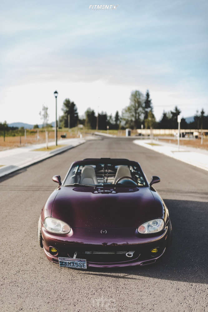 2000 Mazda MX-5 Miata Base with 16x9.5 Work Meister M1 3p and Federal ...