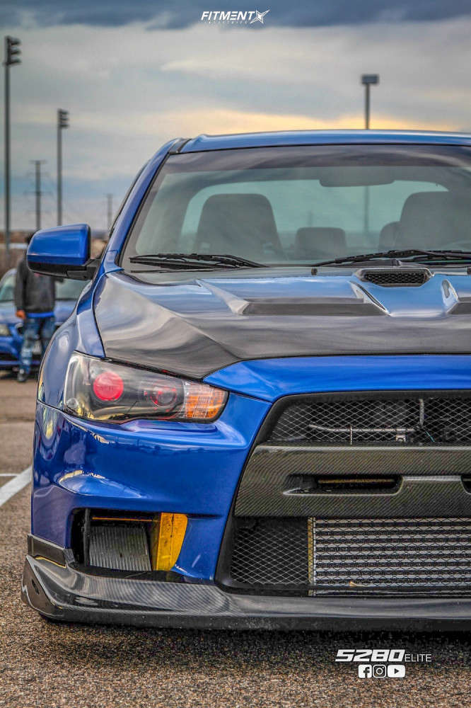 2012 Mitsubishi Lancer Evolution GSR with 18x9.5 Ambit Ff2 and Federal ...