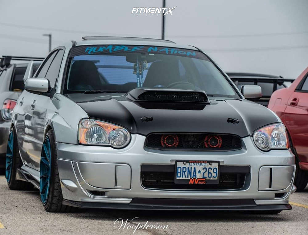 2004 Subaru Impreza WRX with 18x8.75 XXR 527 and Firestone 215x40 on ...