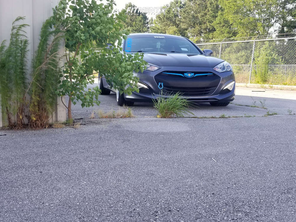 2016 Hyundai Genesis Coupe 3.8 GT with 18x9.5 Ambit Re83 and Nitto ...