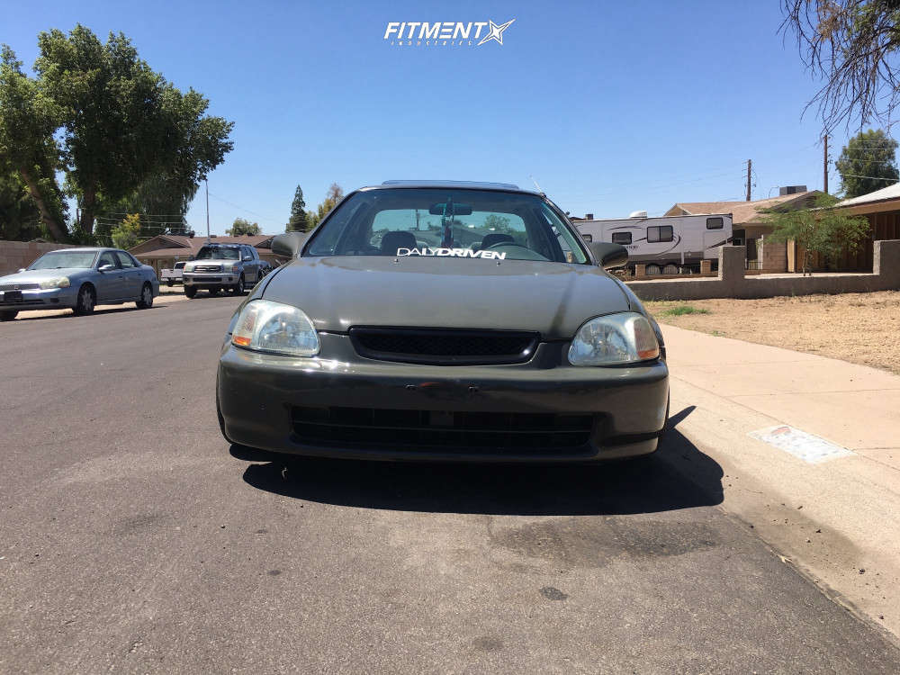 1997 Honda Civic EX with 15x8.5 Diamond Racing Pro Street and Toyo ...