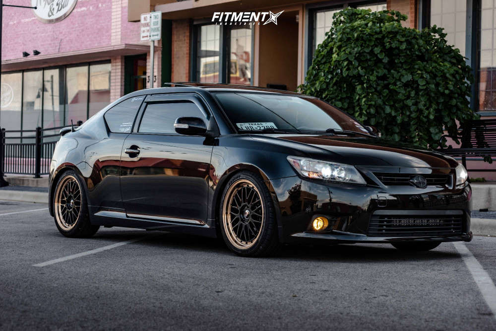 2013 Scion TC Base with 18x8 STR 601 and Advanta 225x40 on Coilovers ...
