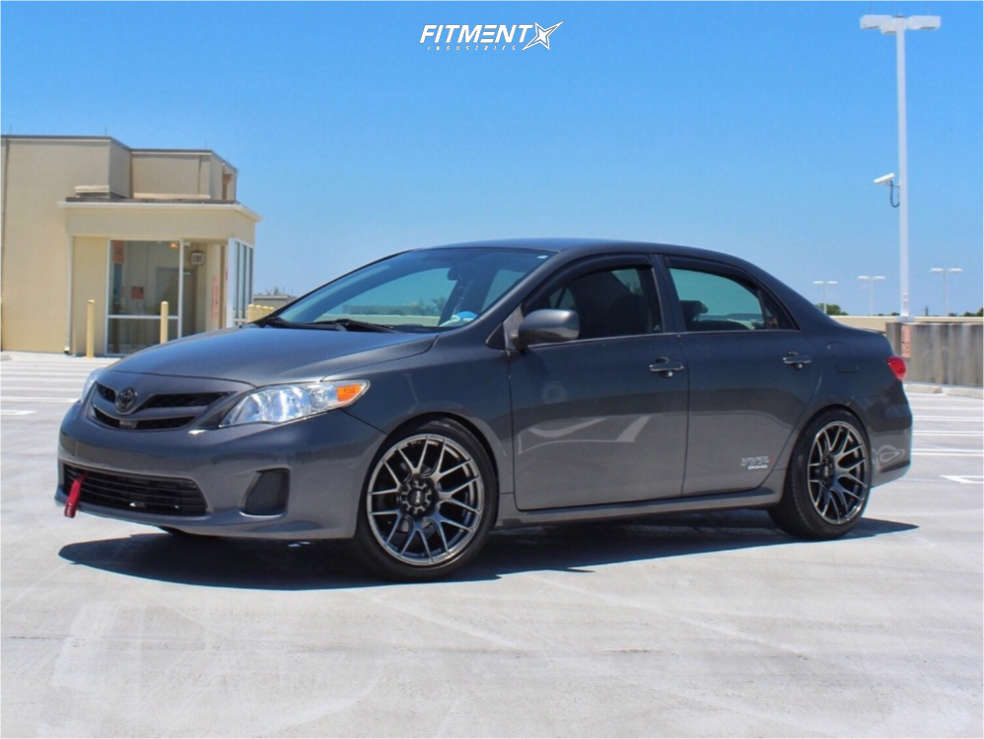 2012 Toyota Corolla L with 18x8.75 XXR 530 and Kenda 235x45 on Lowering ...