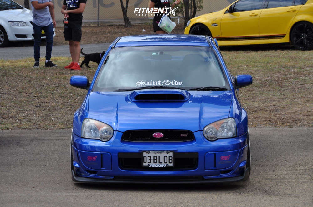 2003 Subaru WRX STI Base with 18x9.5 Rota Grid and Black Lion 225x40 on ...