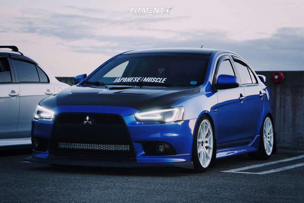 2012 Mitsubishi Lancer GT with 18x8.5 Option Lab R716 and Hankook ...